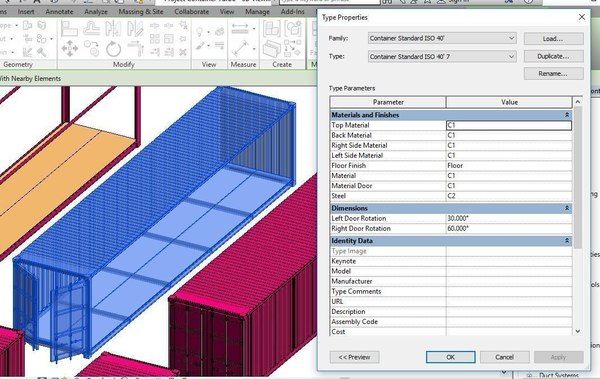 modelo 3d Revit Family Container Standard ISO 20 'y 40' - TurboSquid ...