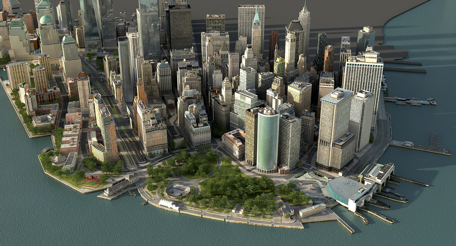 3D manhattan lower 2 3 model - TurboSquid 1331766