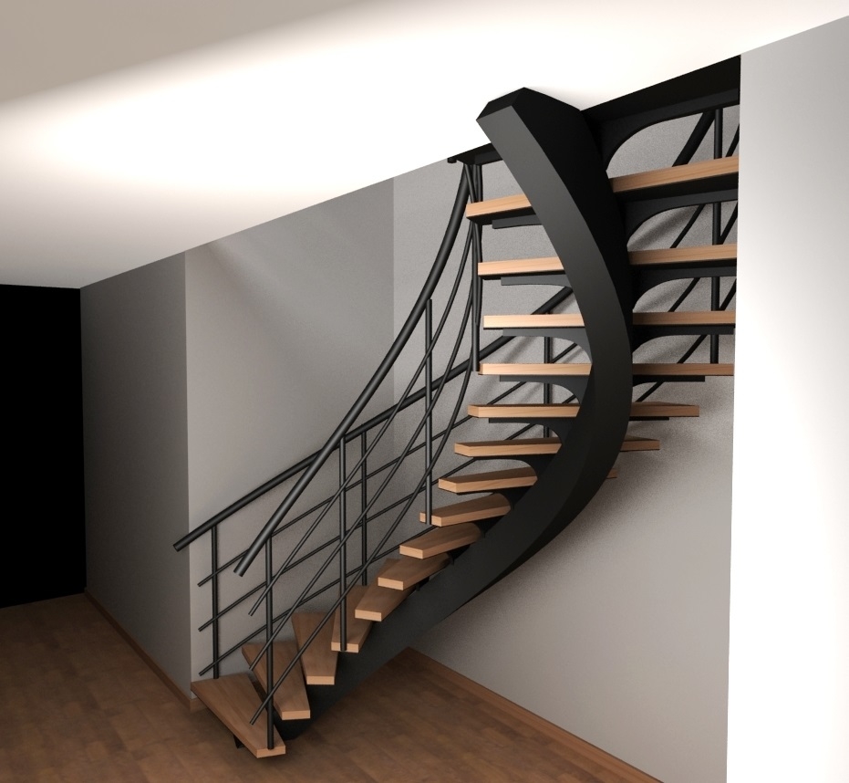 Arc stair 3D - TurboSquid 1331853