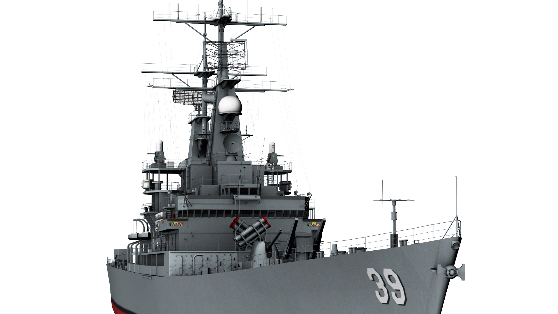 3D uss texas cgn-39 cruiser model - TurboSquid 1331960