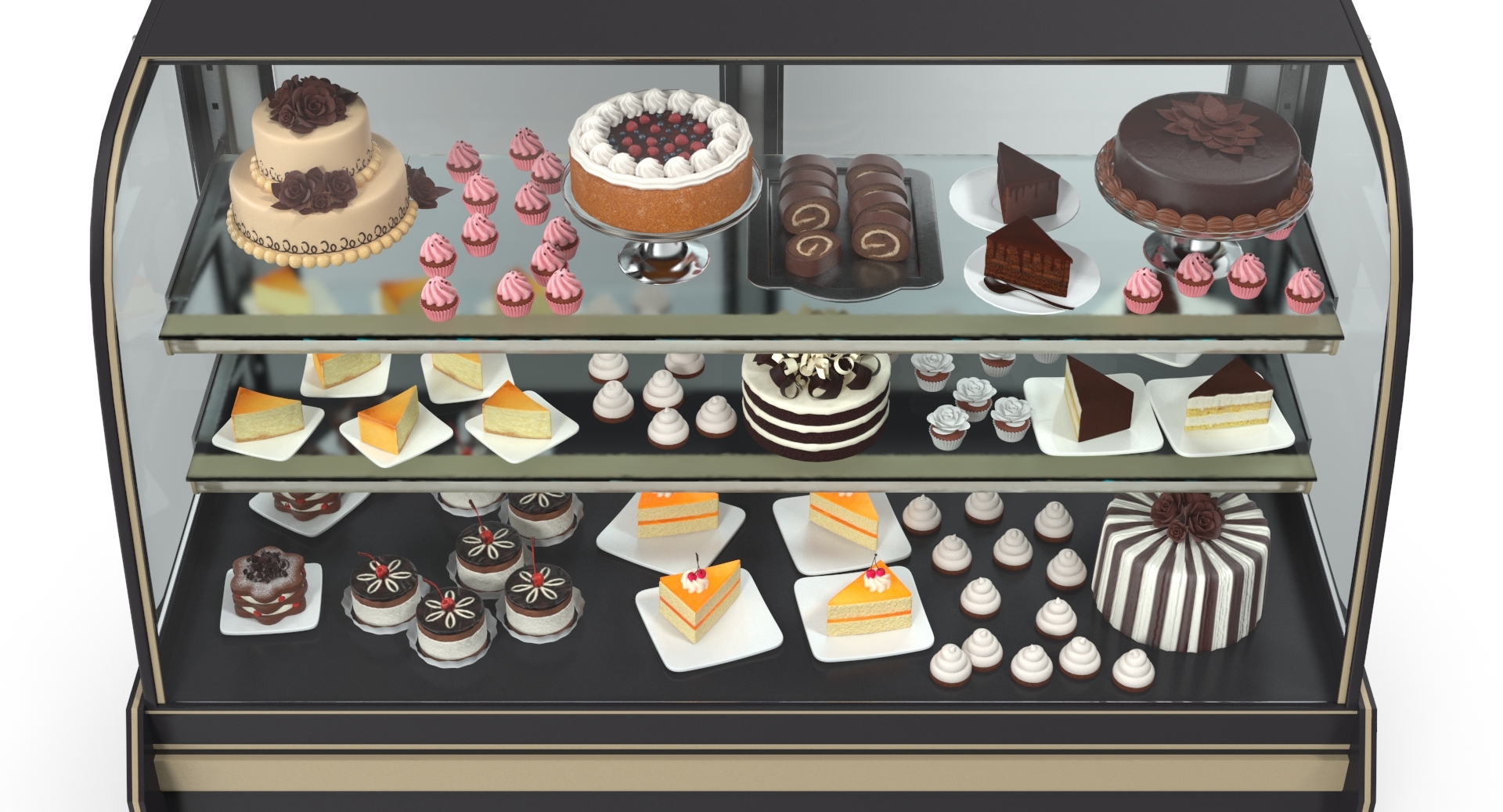 3D showcase cake model - TurboSquid 1332027