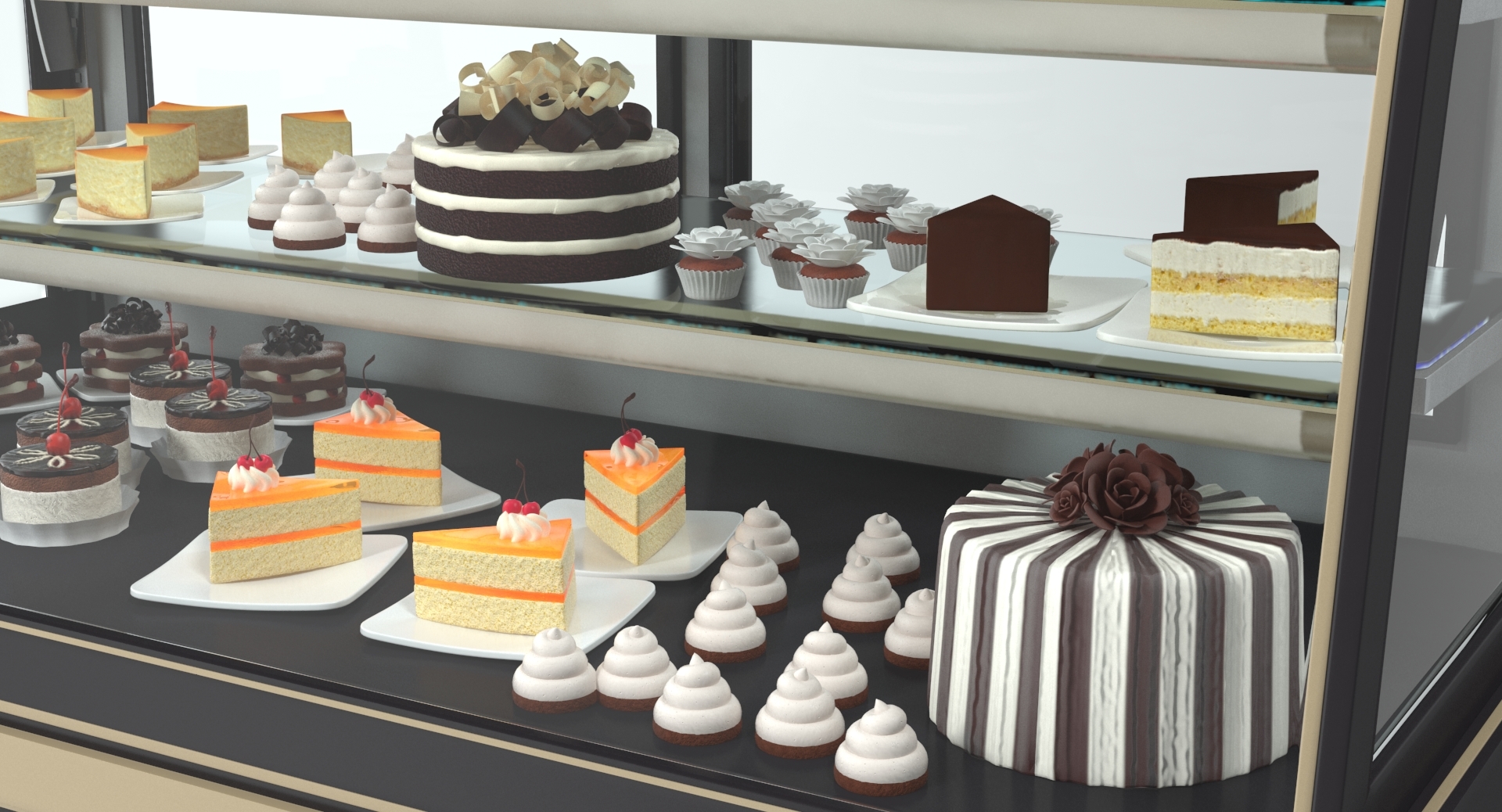 3D showcase cake model - TurboSquid 1332027