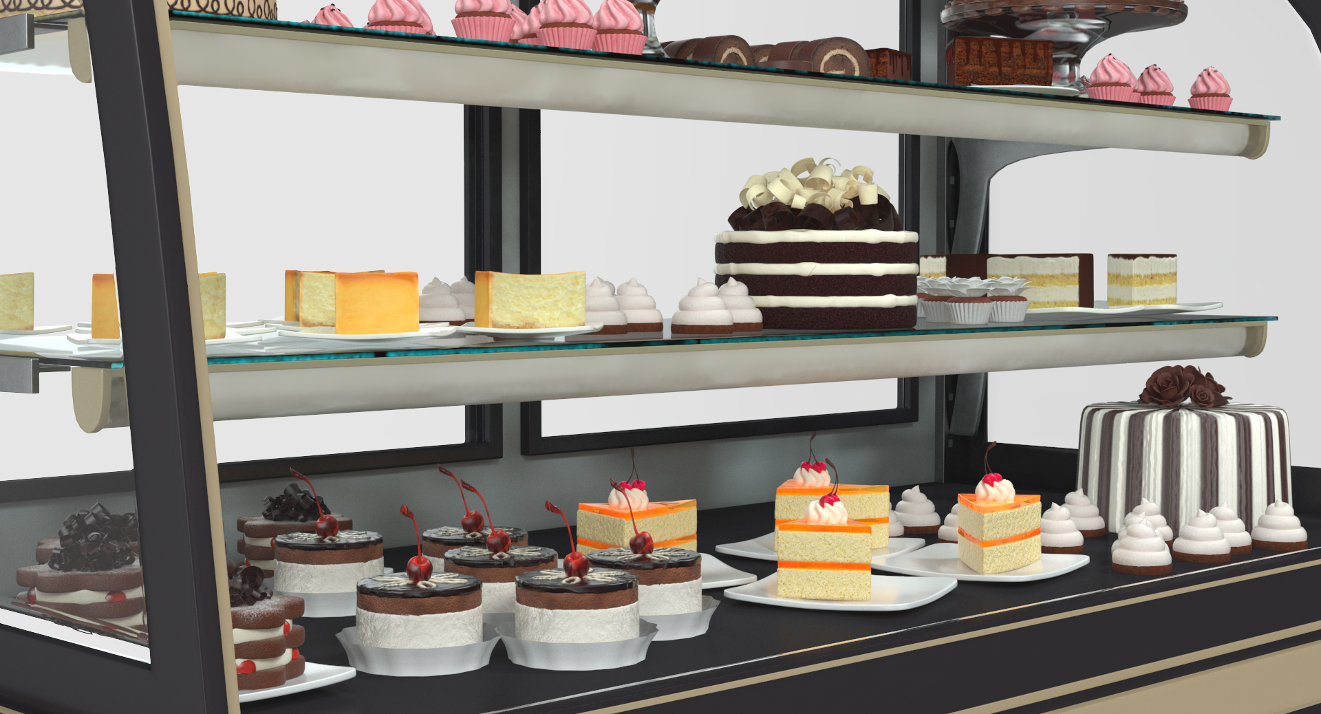 3D showcase cake model - TurboSquid 1332027