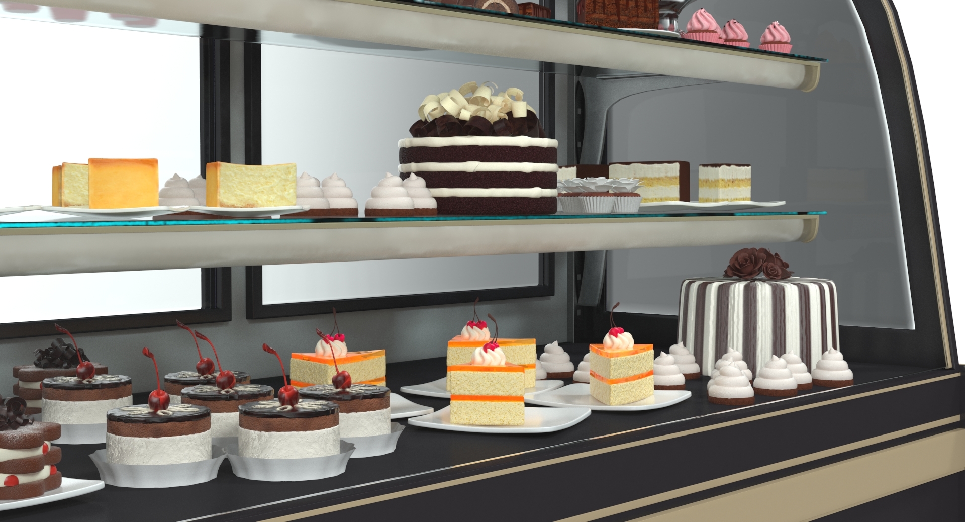 3D showcase cake model - TurboSquid 1332027
