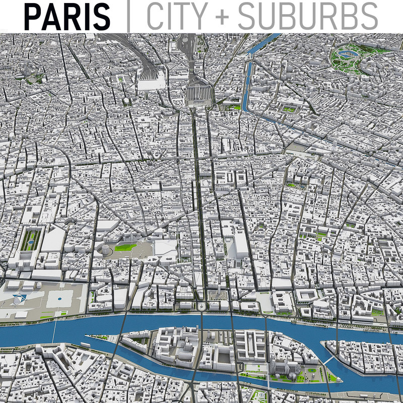 3D paris city - TurboSquid 1332226