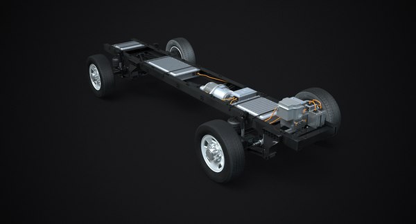 3D electric van truck chassis - TurboSquid 1332235