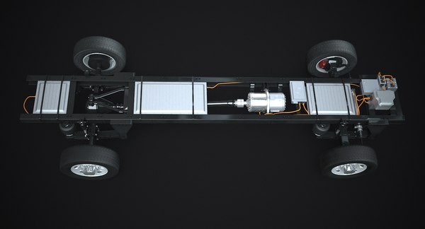 3D electric van truck chassis - TurboSquid 1332235