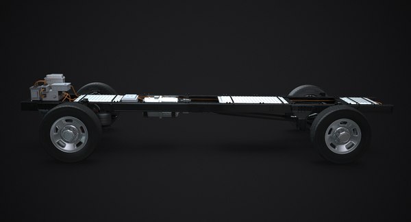 3D electric van truck chassis - TurboSquid 1332235