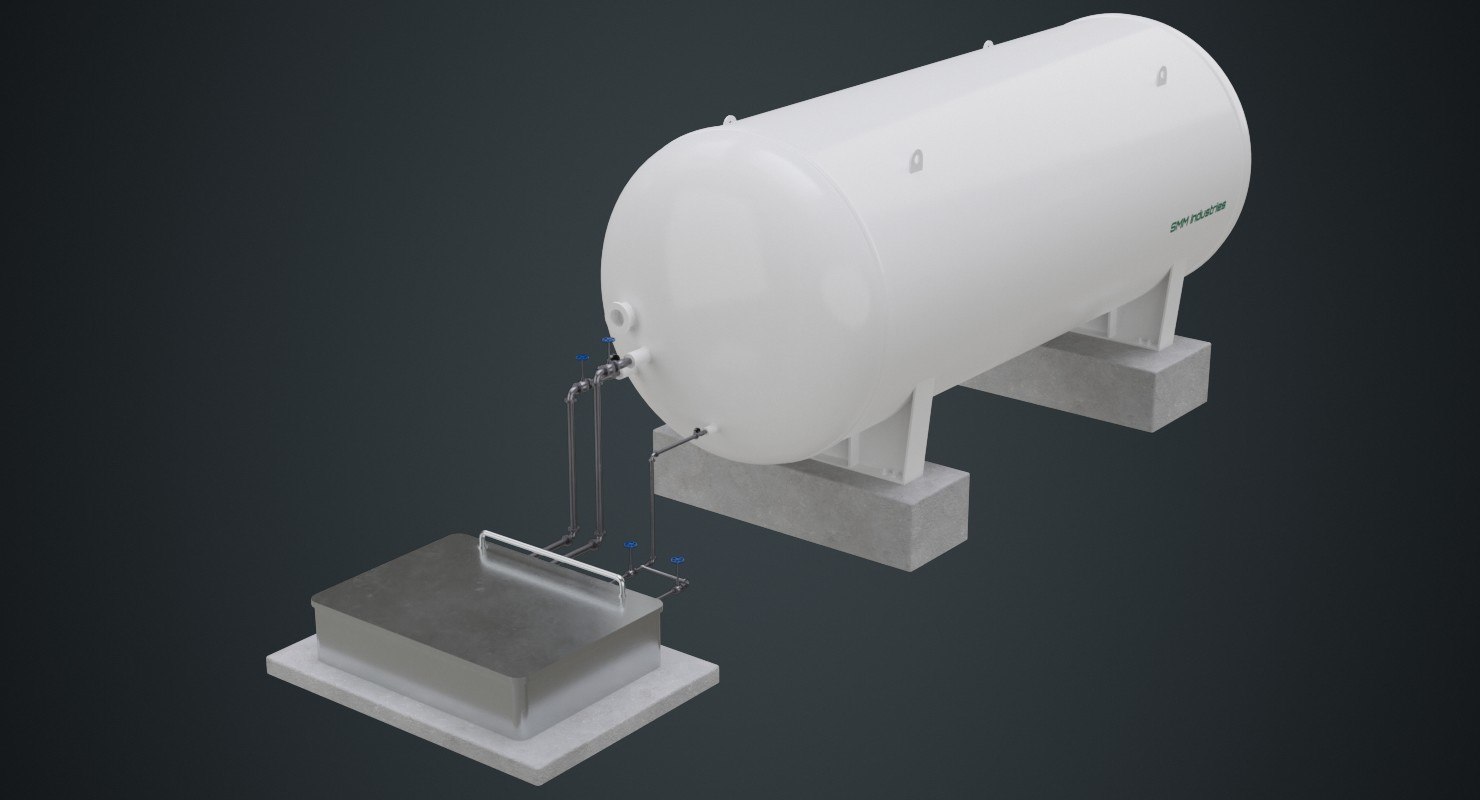 Industrial gas tank contains model - TurboSquid 1332344