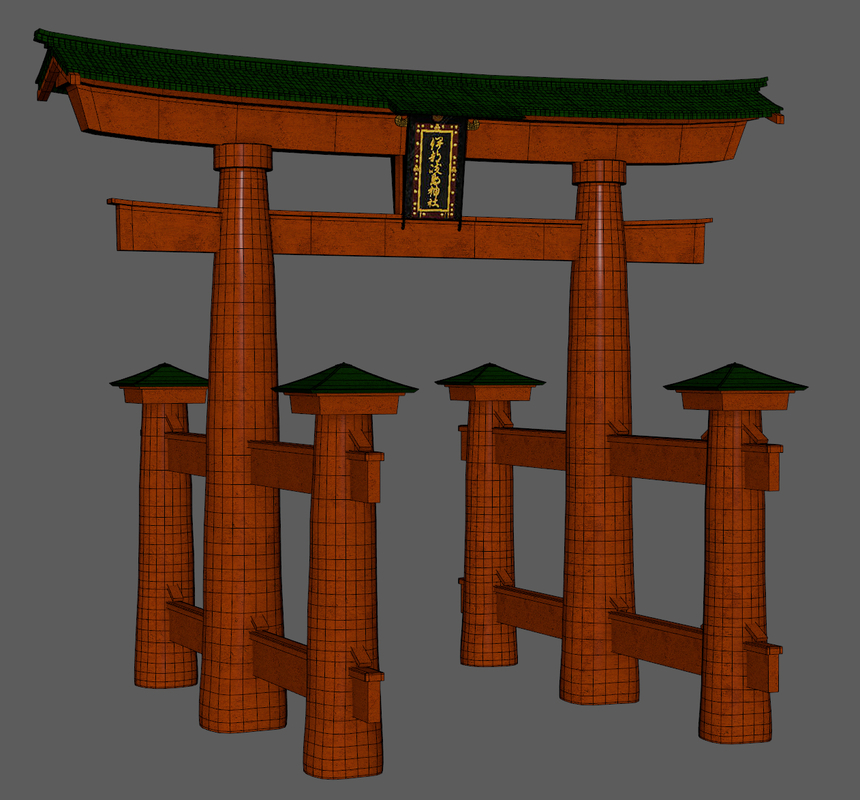 3D historic torii gate japan model - TurboSquid 1332377