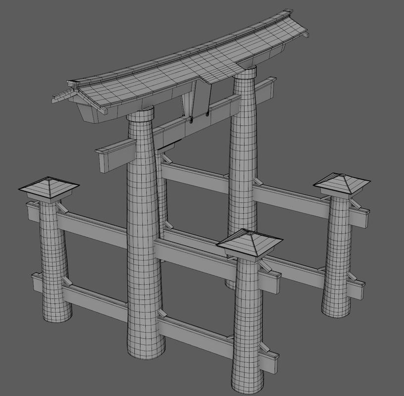 3D historic torii gate japan model - TurboSquid 1332377