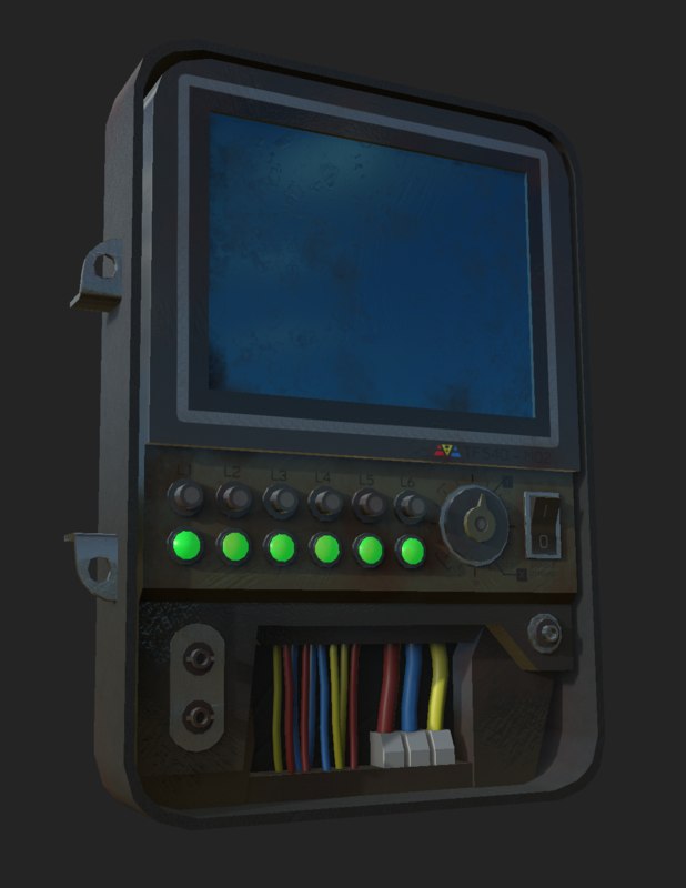 3D sci-fi control panel - TurboSquid 1332576