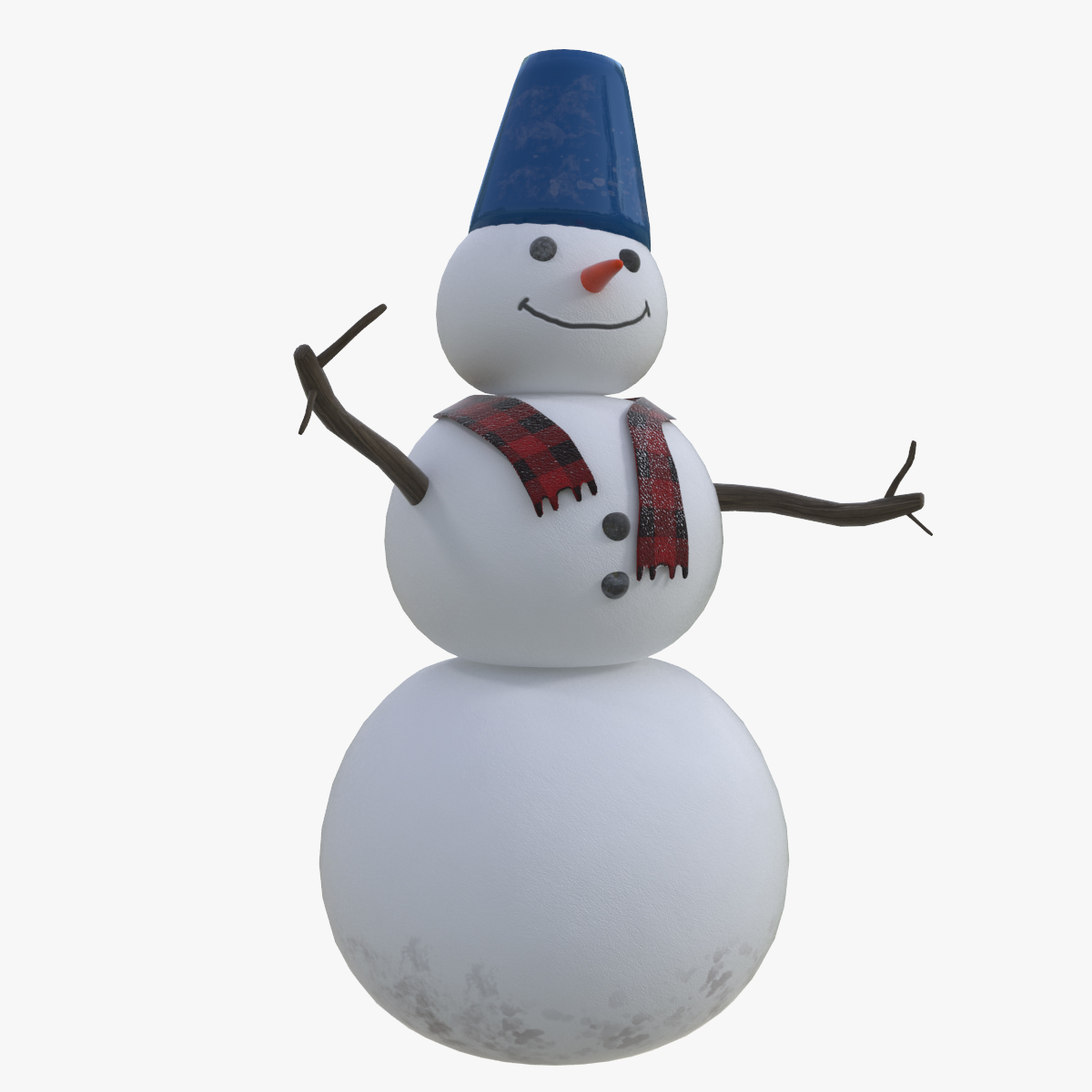 3D snowman snow man model - TurboSquid 1332618