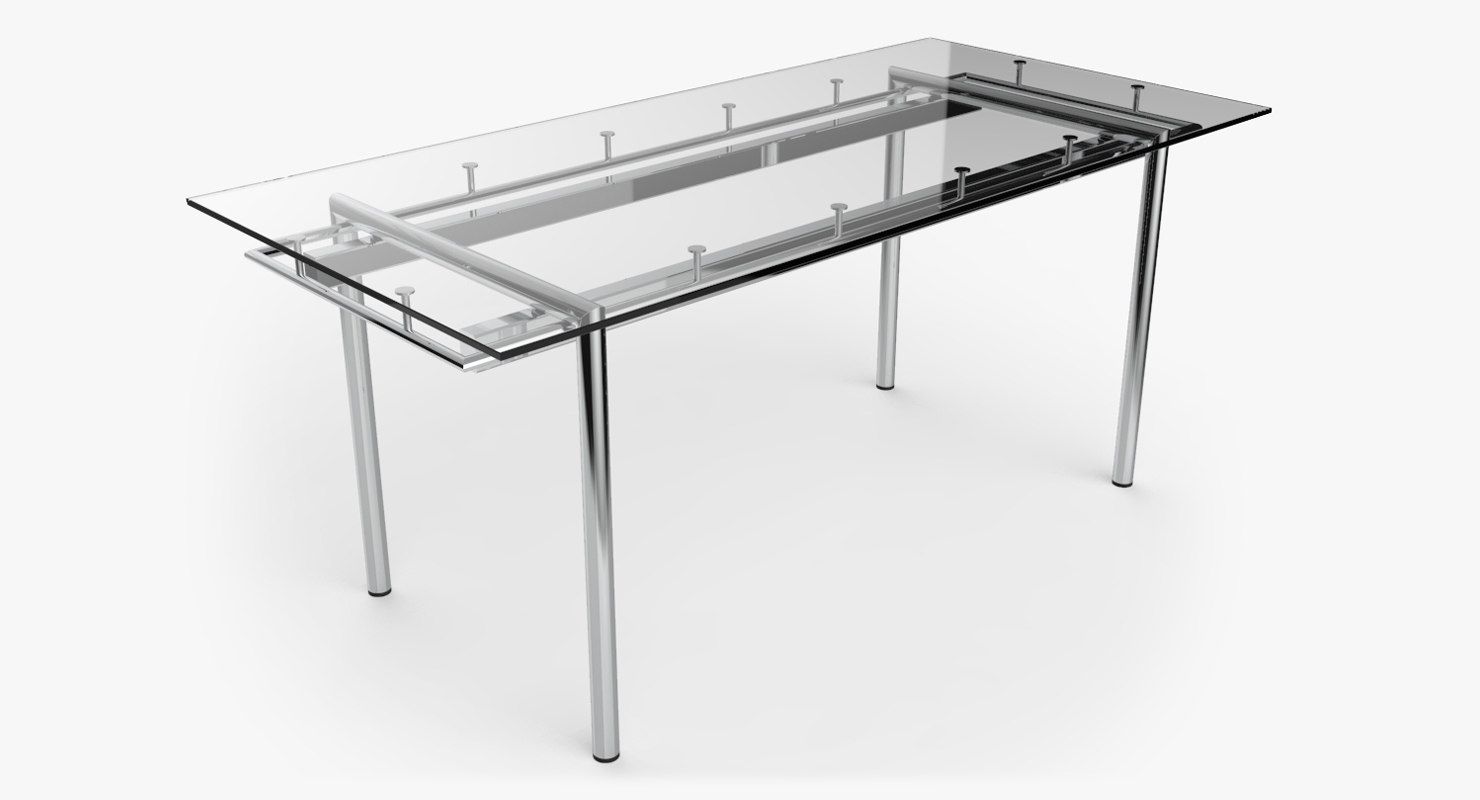 Glass table 3D model - TurboSquid 1332622