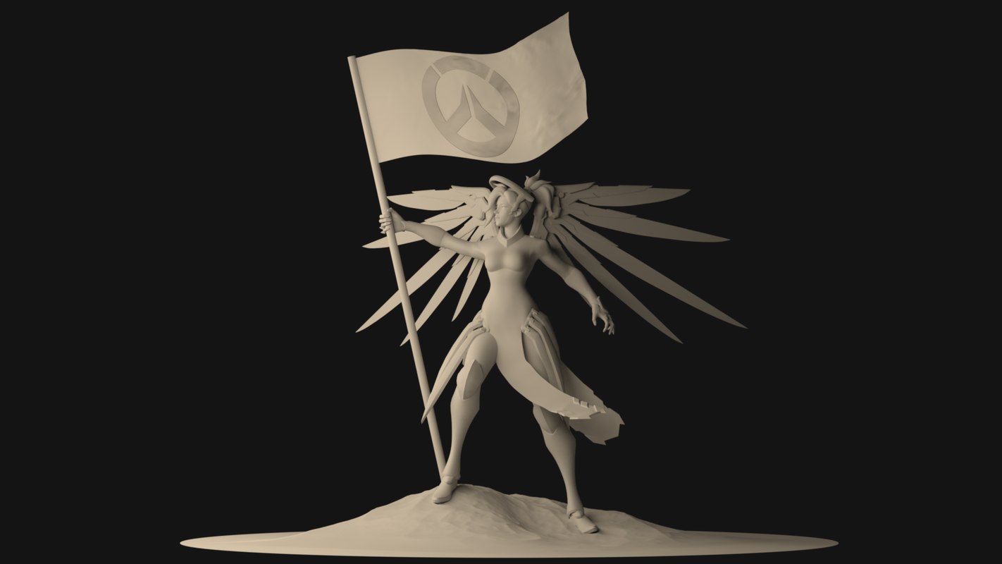 Mercy rigged 3D model - TurboSquid 1332636