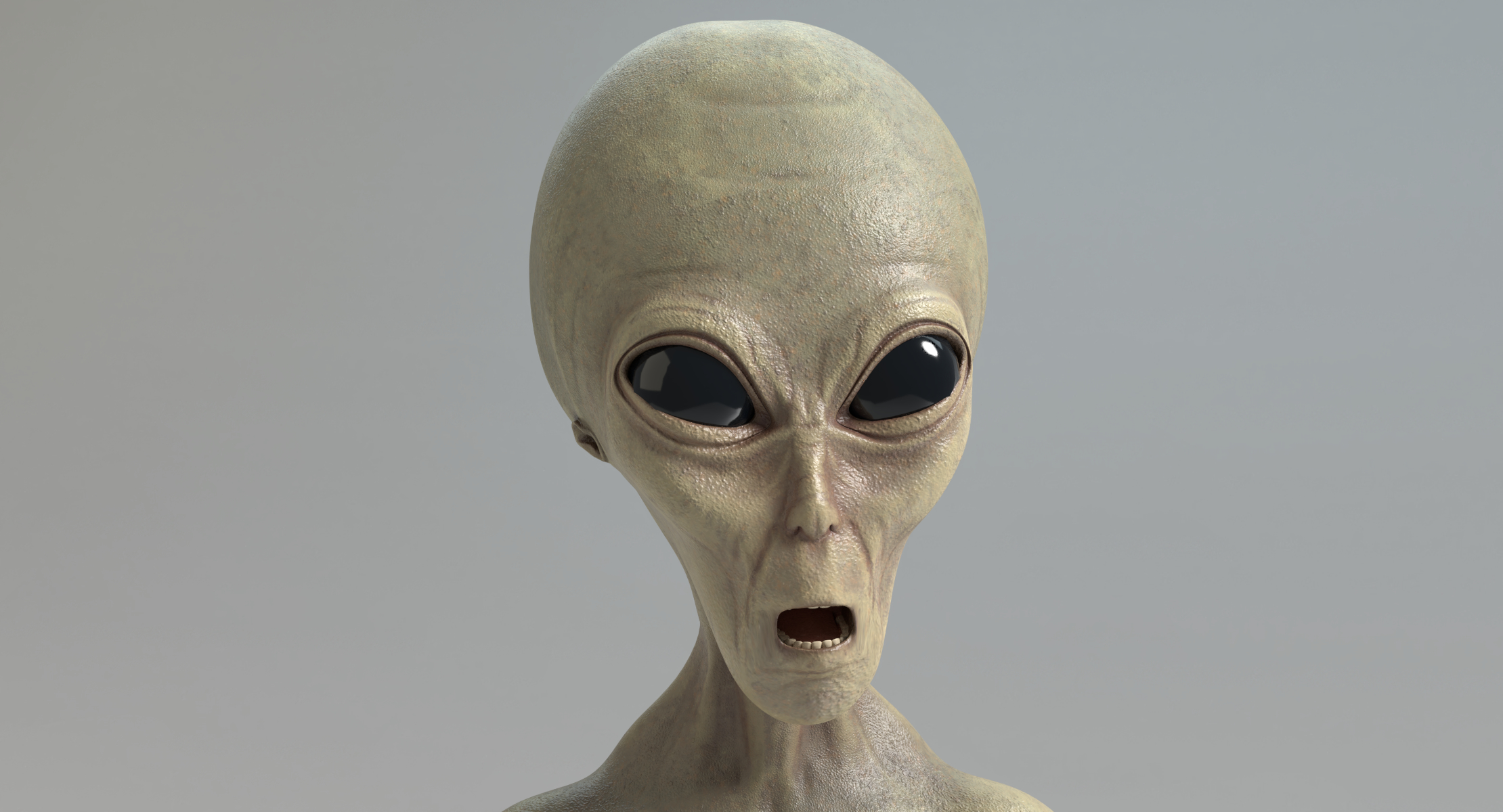 Szary kosmita animowany Model 3D - TurboSquid 1332682