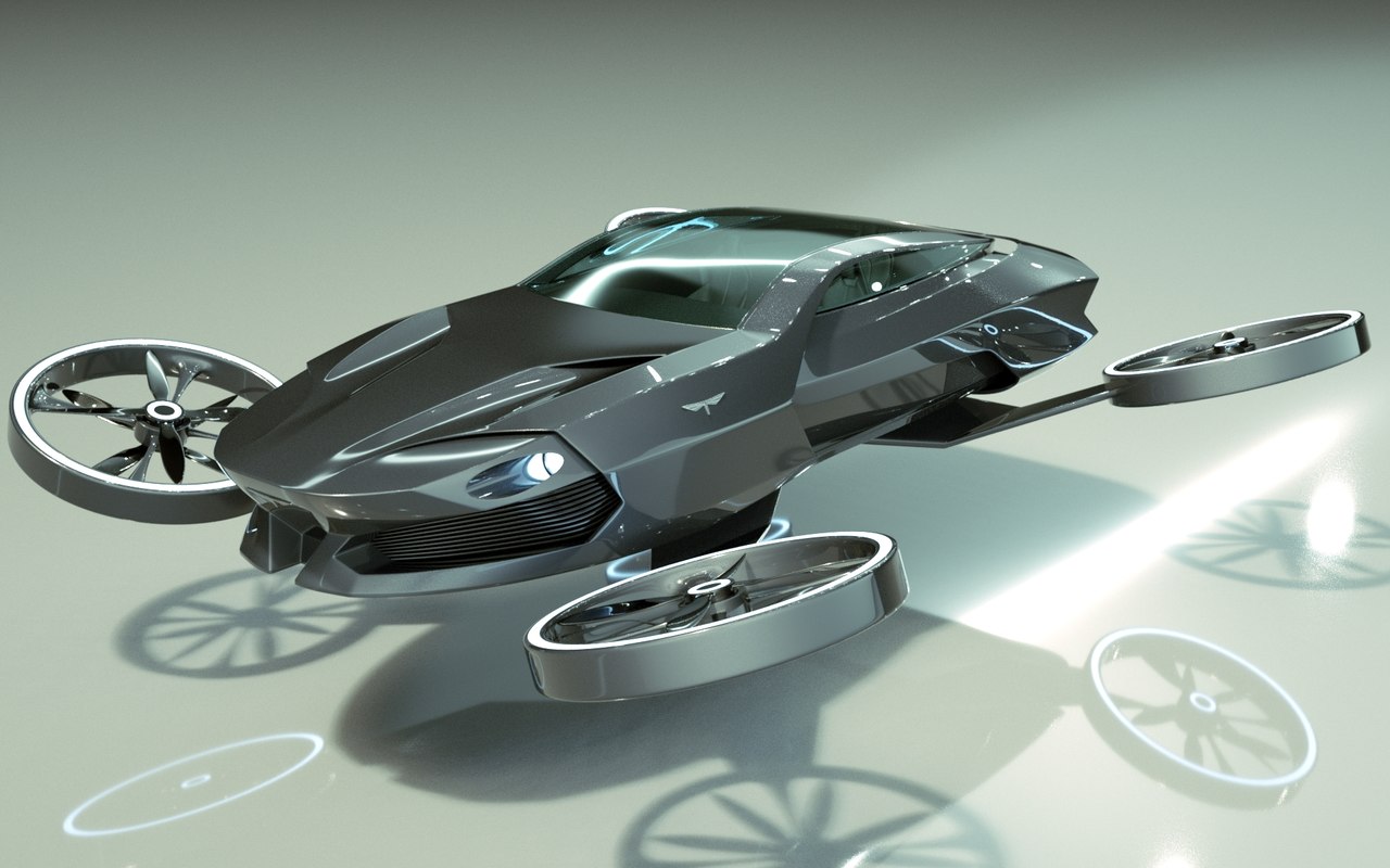 3D car copter model - TurboSquid 1332693