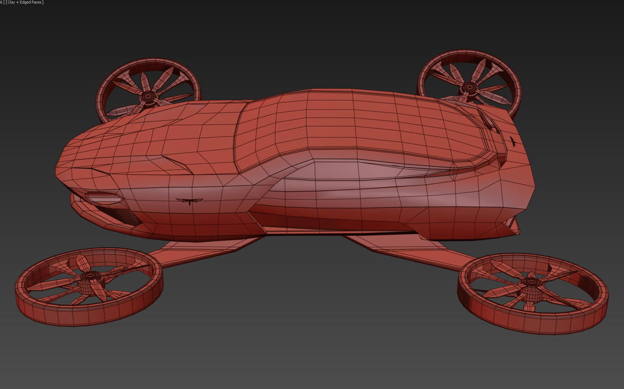 3D car copter model - TurboSquid 1332693