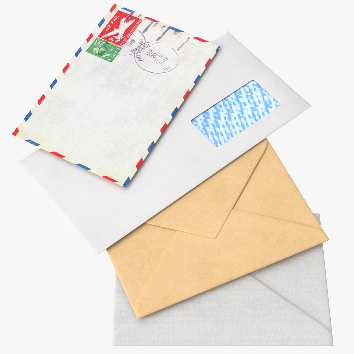 Real envelope 3D - TurboSquid 1332916