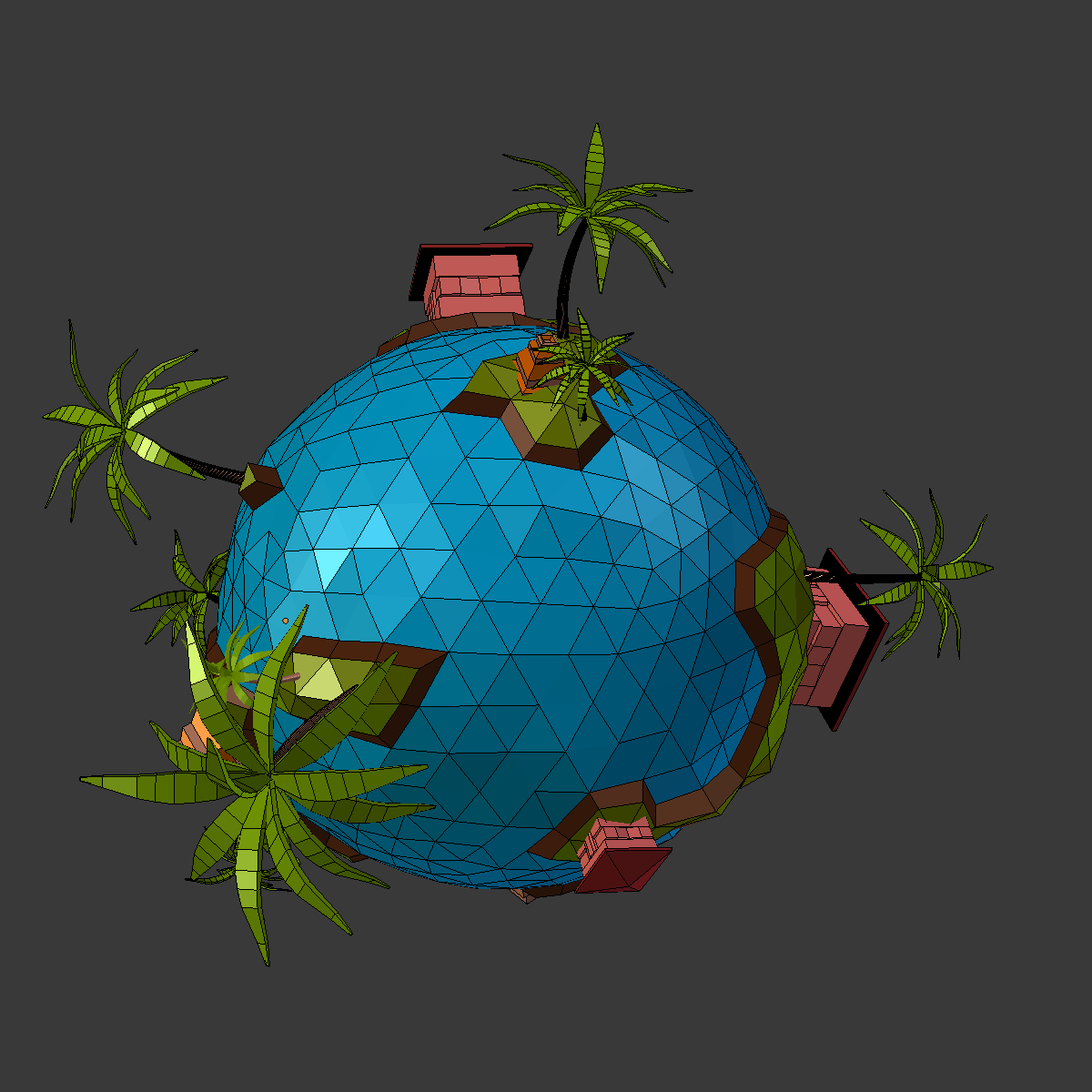 Low-poly planet 3D model - TurboSquid 1333125