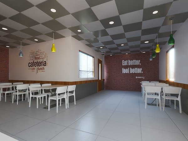 3D Cafeteria Models | TurboSquid