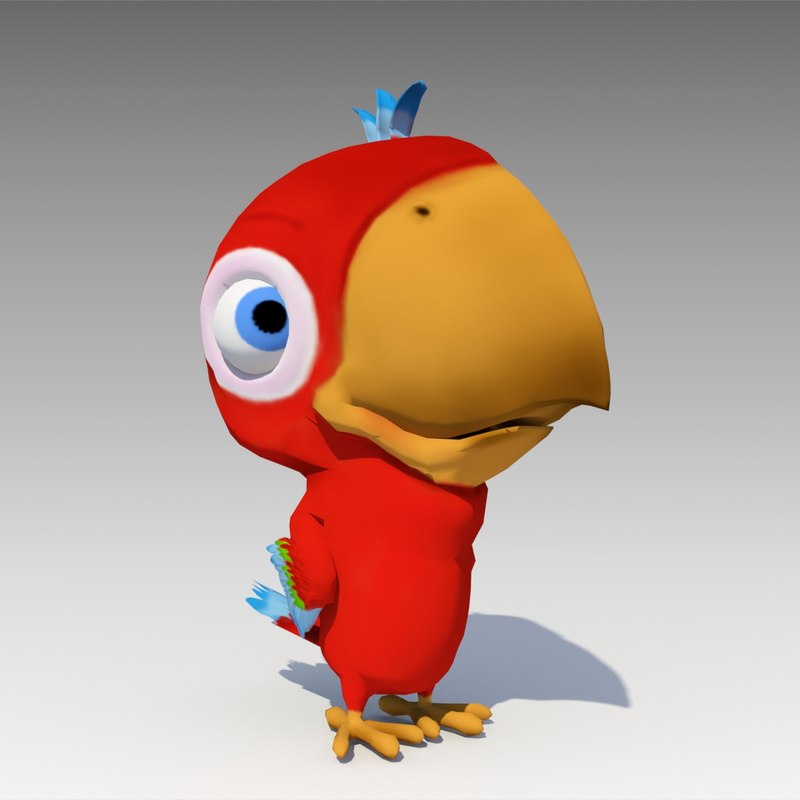 Parrot toon animations 3D - TurboSquid 1333864
