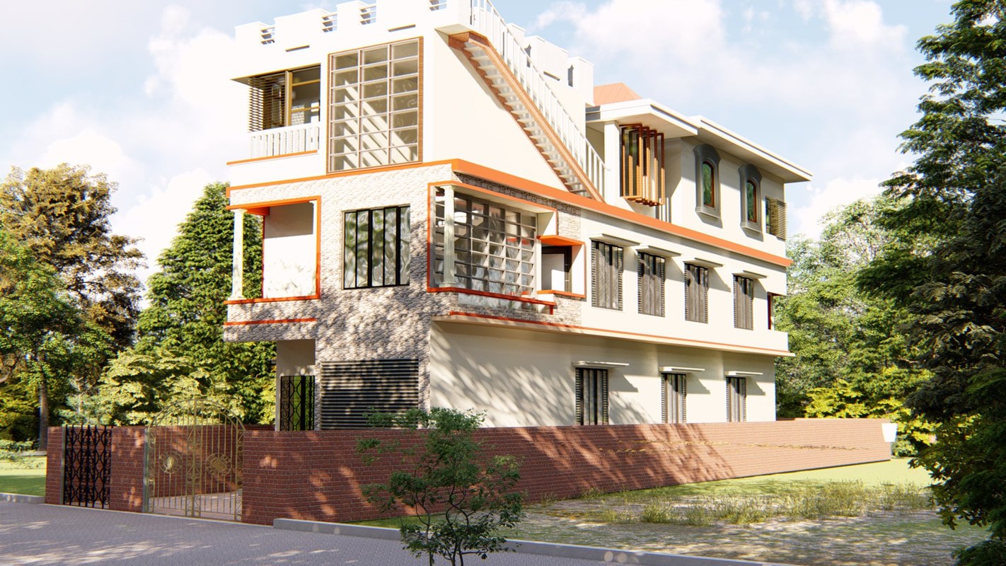 Storey building 3D model - TurboSquid 1333975