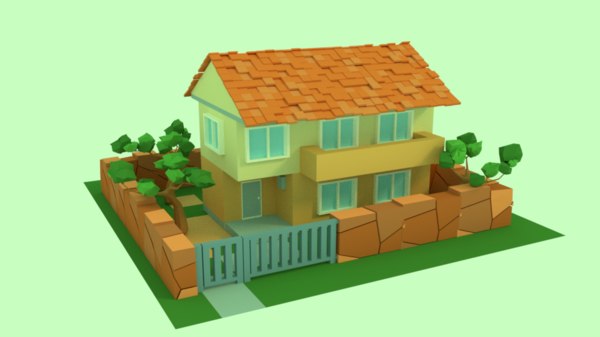 Casa Low Poly Modelo 3D - TurboSquid 1334141
