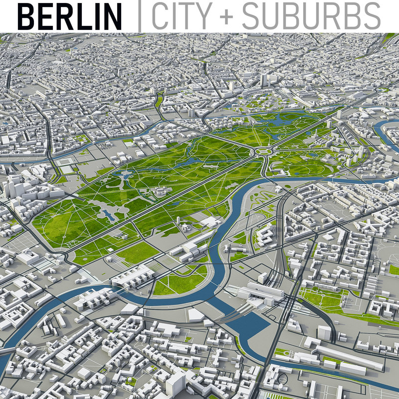 Berlin city area 3D model - TurboSquid 1334270