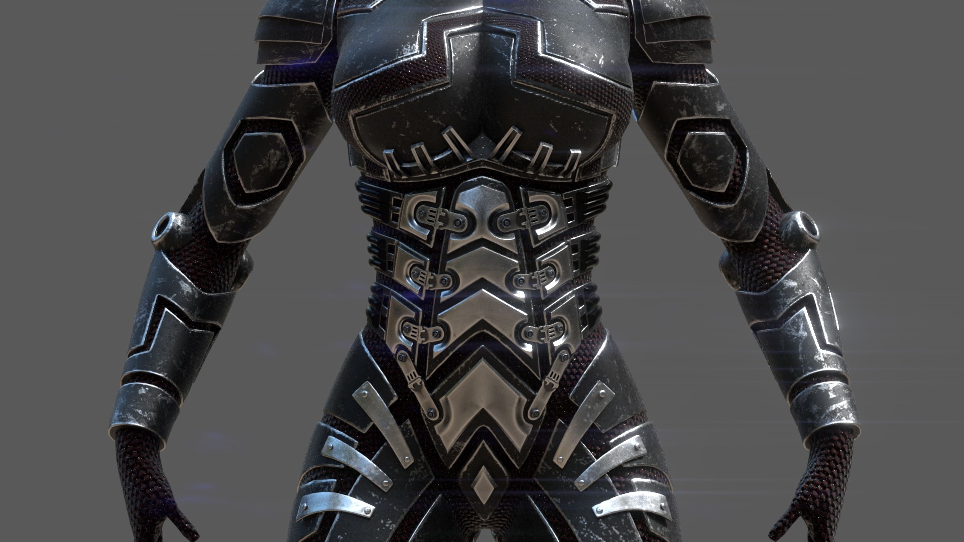 3D armor girl - TurboSquid 1334396