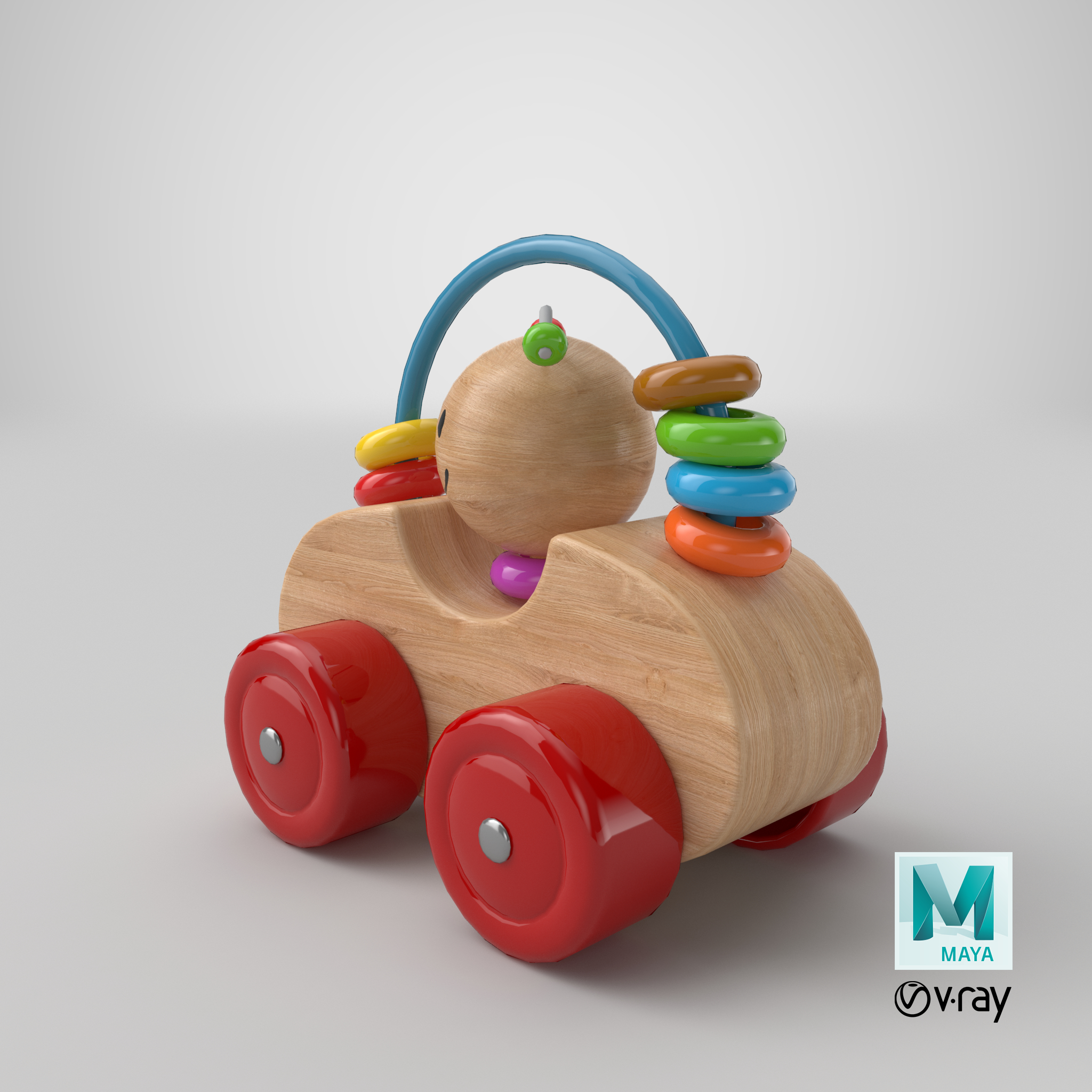 3D wooden car model - TurboSquid 1334471