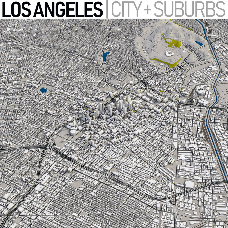 Los angeles - city 3D model - TurboSquid 1334485