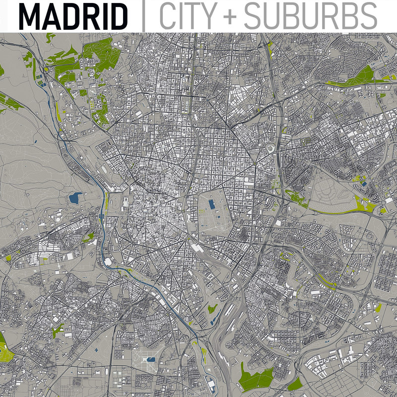 3D madrid area urban - TurboSquid 1334487
