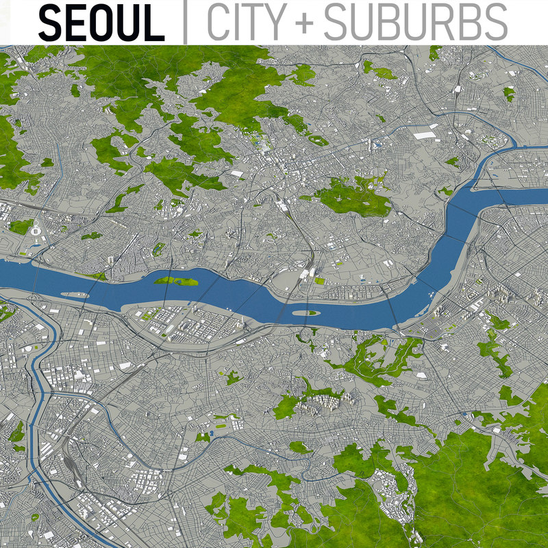 Seoul korea urban 3D model - TurboSquid 1334516