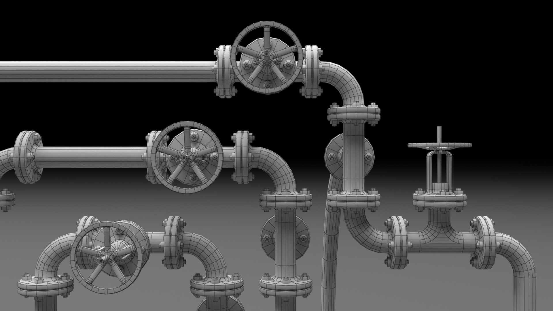3D set industrial pipes small - TurboSquid 1334729