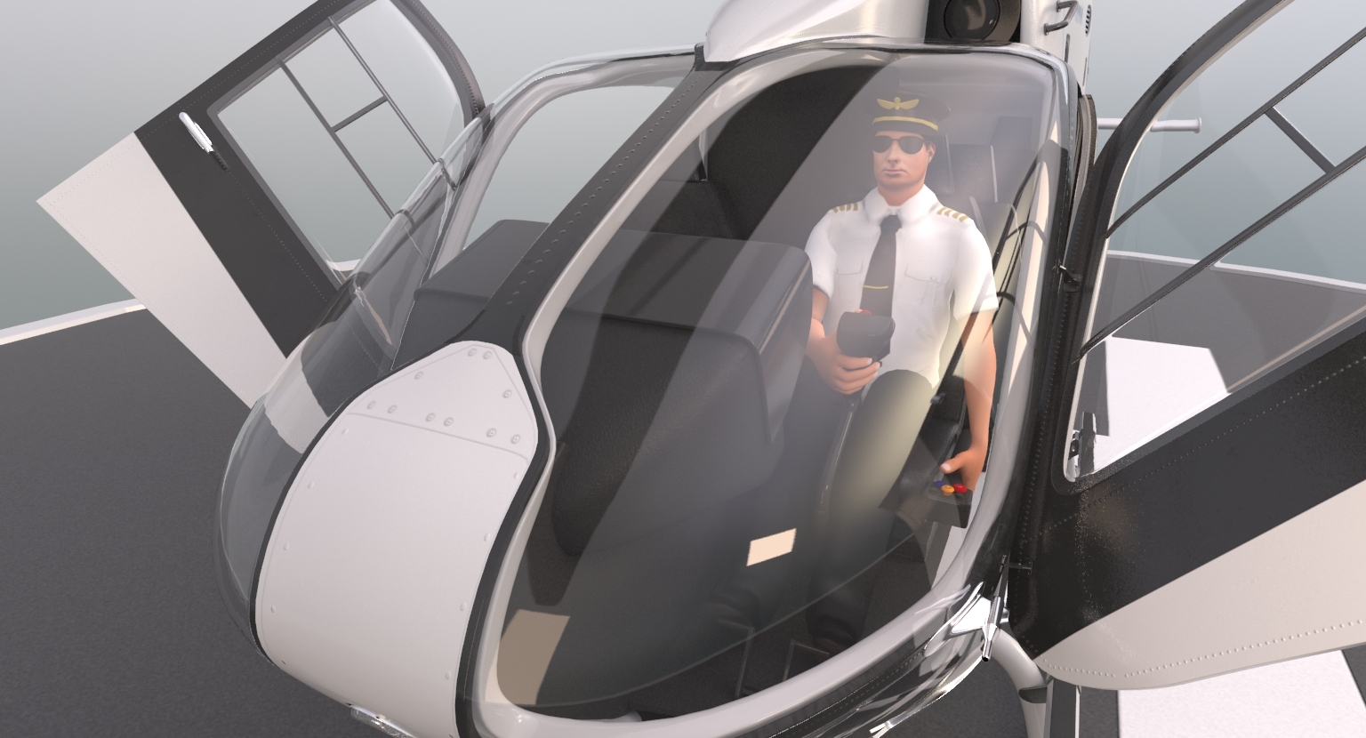 Airbus helicopter h135 pilot 3D model - TurboSquid 1334784