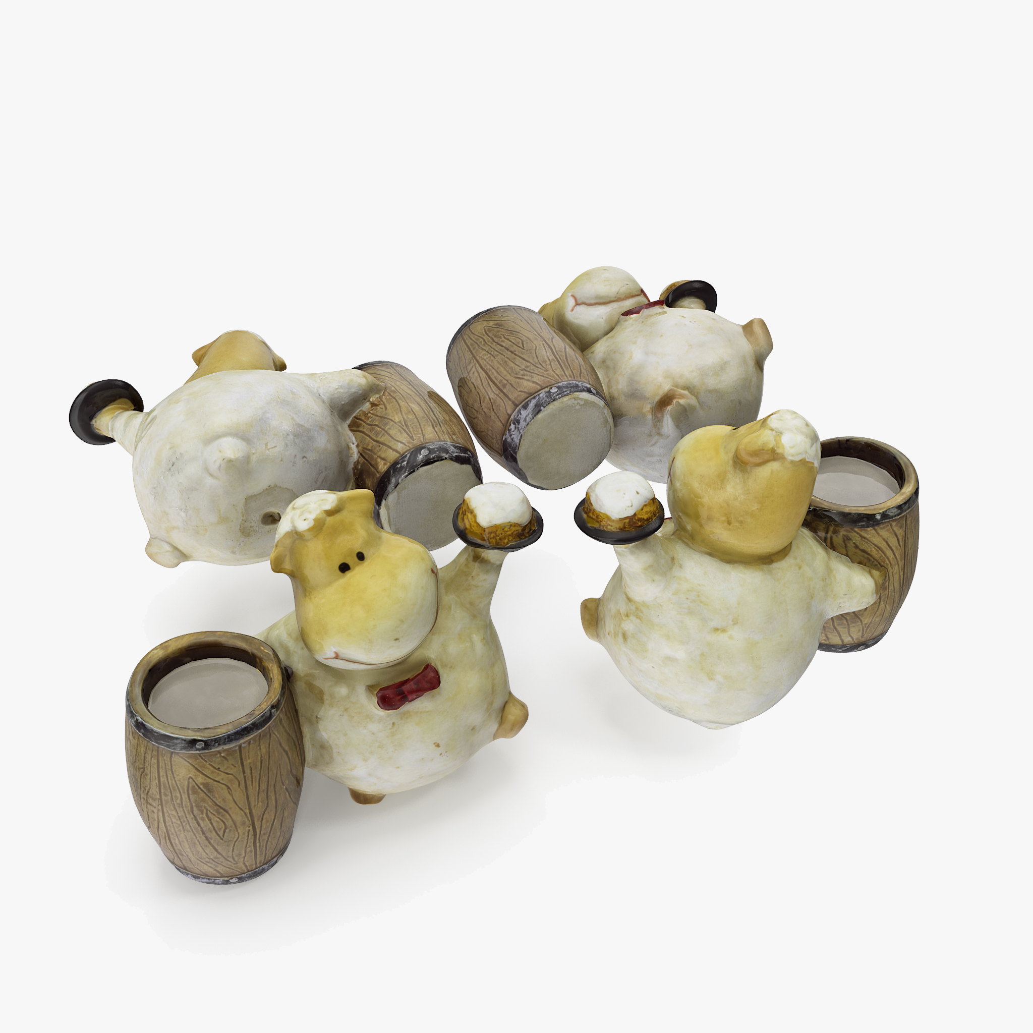 Free 3D statuette sheep barrel model - TurboSquid 1335035