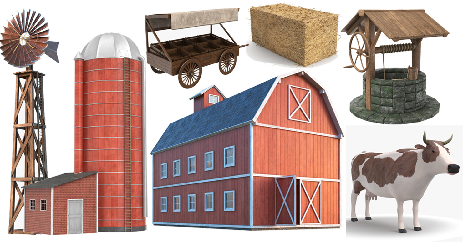 Farm modeled barn model - TurboSquid 1335092