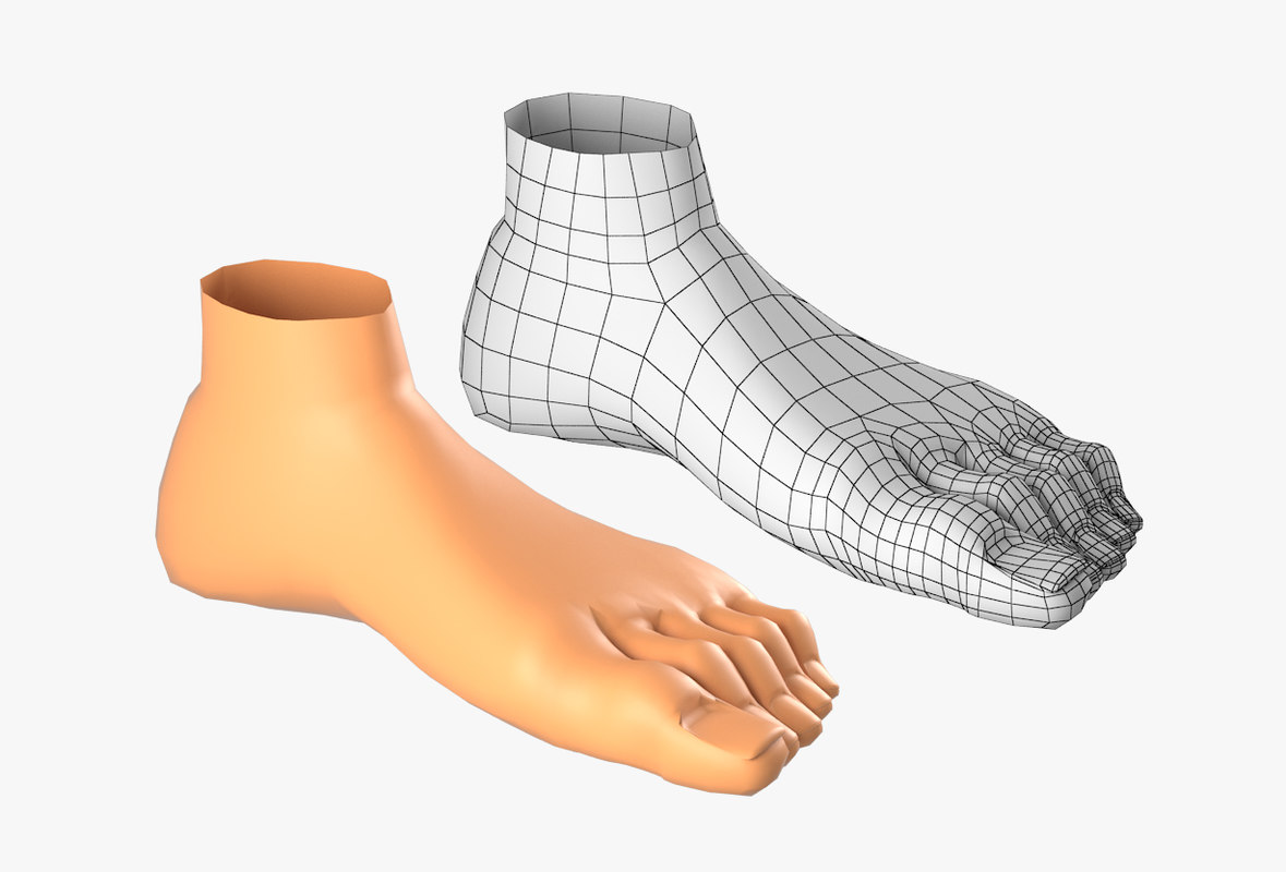 3D model foot cartoon character basemesh - TurboSquid 1335565