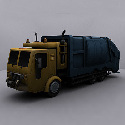 3d ready garbage truck model