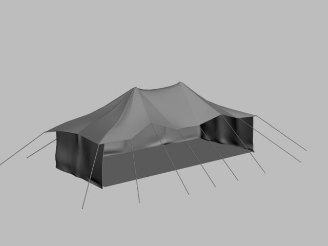 free tent outing vacation 3d model
