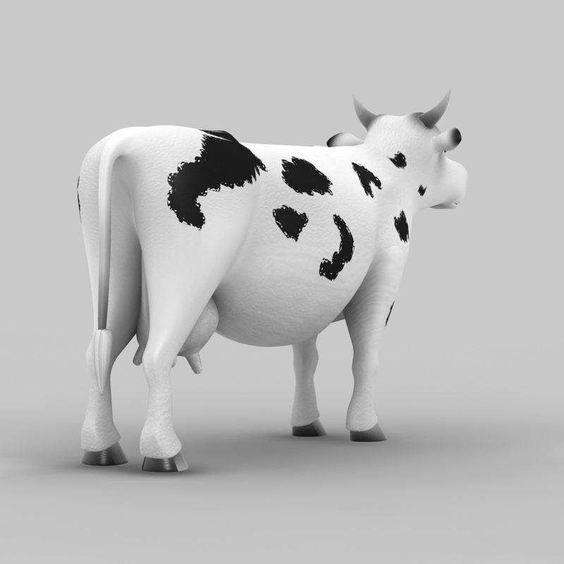 cow animation 3d 3ds