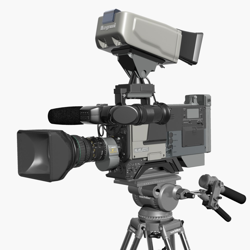3d model camcorder sony-canon-ikegami btc sachtler