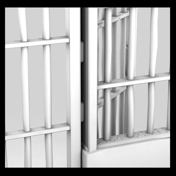 3d model prison door