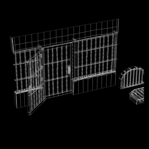 3d model prison door