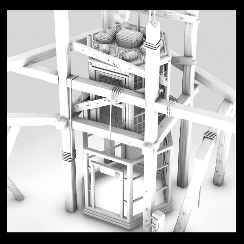 3d model elevator