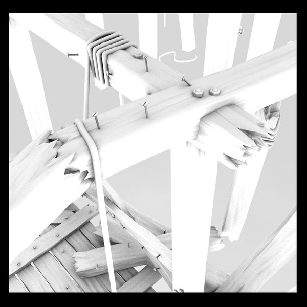 wooden wood beam 3d model