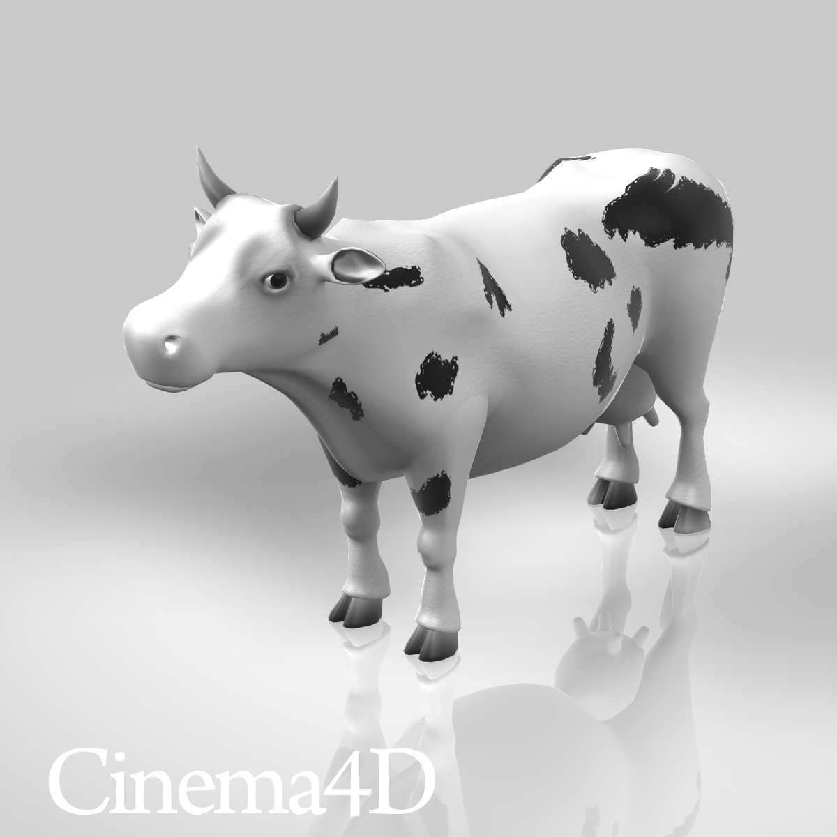 cow animation 3d 3ds