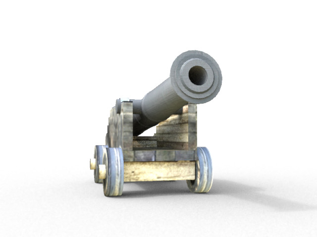 3dsmax garrison cannon 1700s