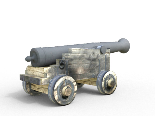 3dsmax garrison cannon 1700s
